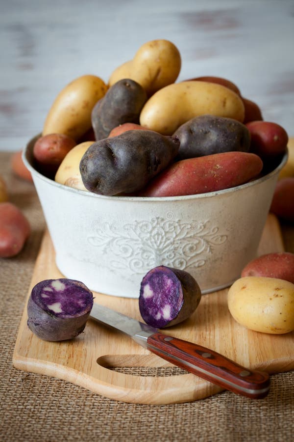 Assorted new potatoes stock image. Image of root, basket - 14795205