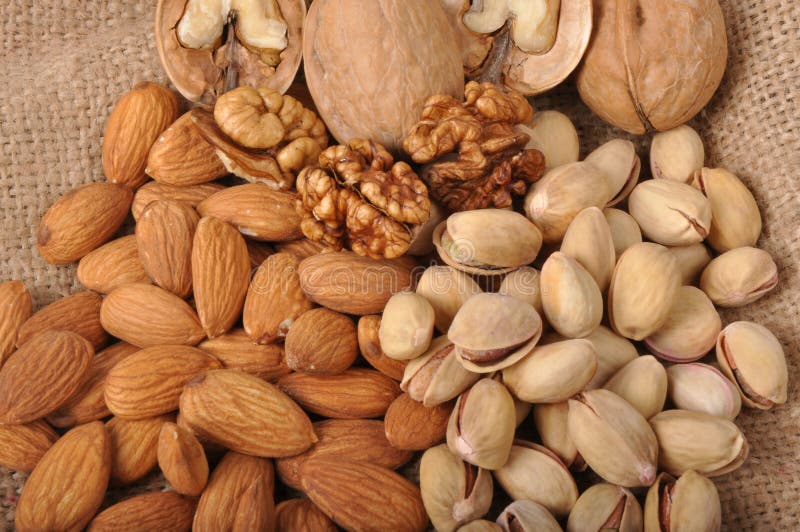 Assorted nuts stock photo. Image of peeled, shell, seed - 26304248