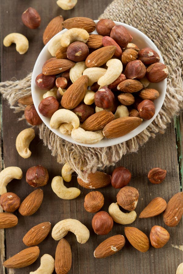 Assorted nuts stock photo. Image of seed, cashew, brown - 42447996