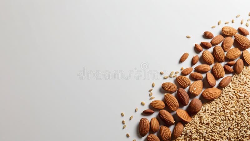 Assorted Nuts in a Circular Arrangement on a Light Background Stock ...