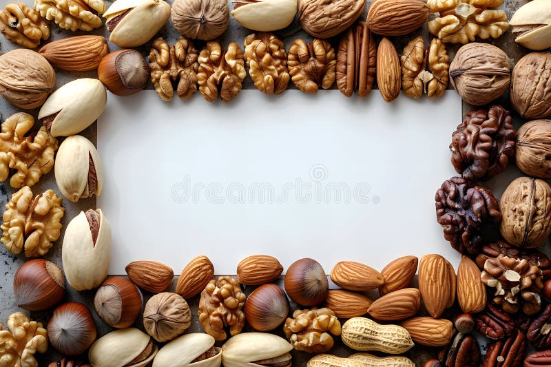 Assorted Nuts Displayed on a Table, a Mix of Natural Foods Stock Photo ...