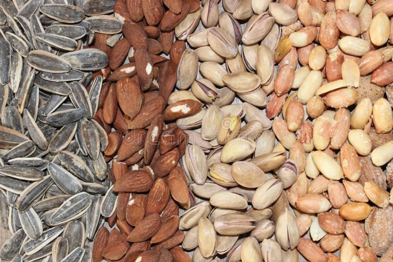 Assorted nuts salty stock photo. Image of natural, meat - 378238112