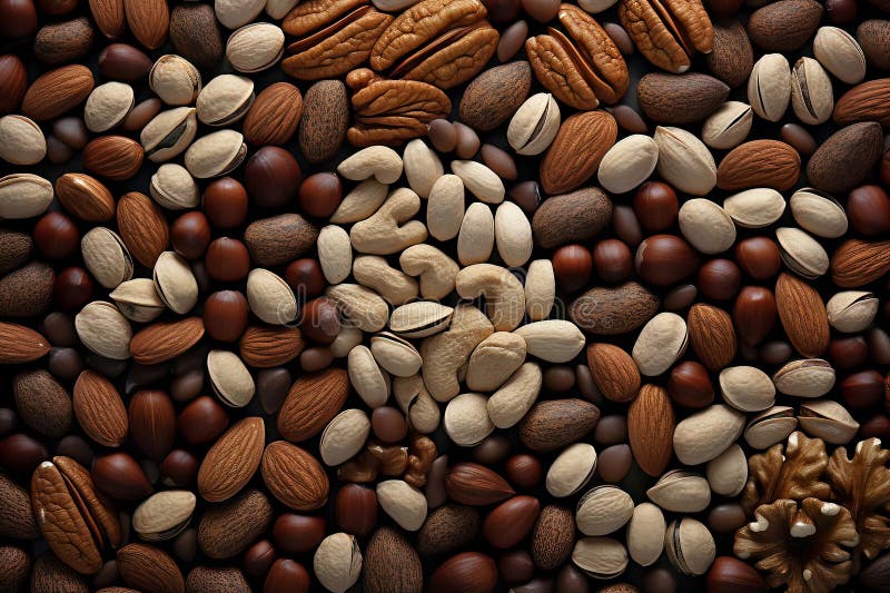 Assorted Nuts: - Wholesome Snacks Stock Illustration - Illustration of ...