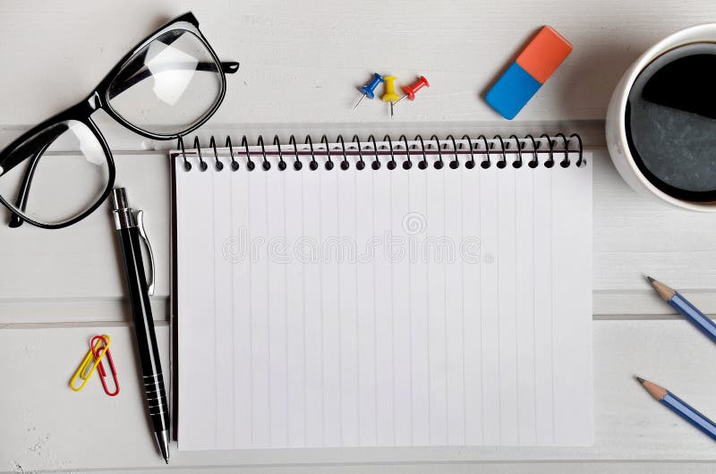 Assorted office supplies stock photo. Image of note, equipment - 53028652