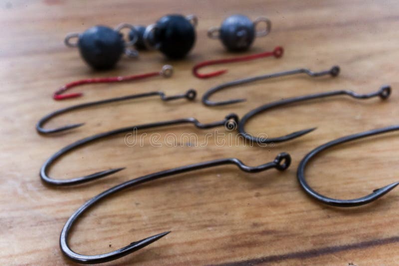 Set of Offset Hooks for Catching Predators on Silicone. Fishing in ...