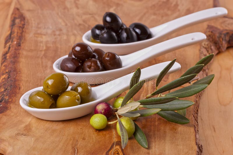 Assorted olives stock photo. Image of wooden, organic - 29167736