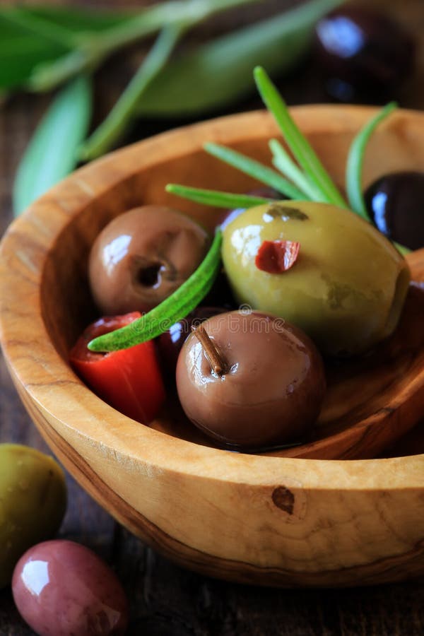 Assorted olives stock image. Image of pitted, appetizer - 56230435