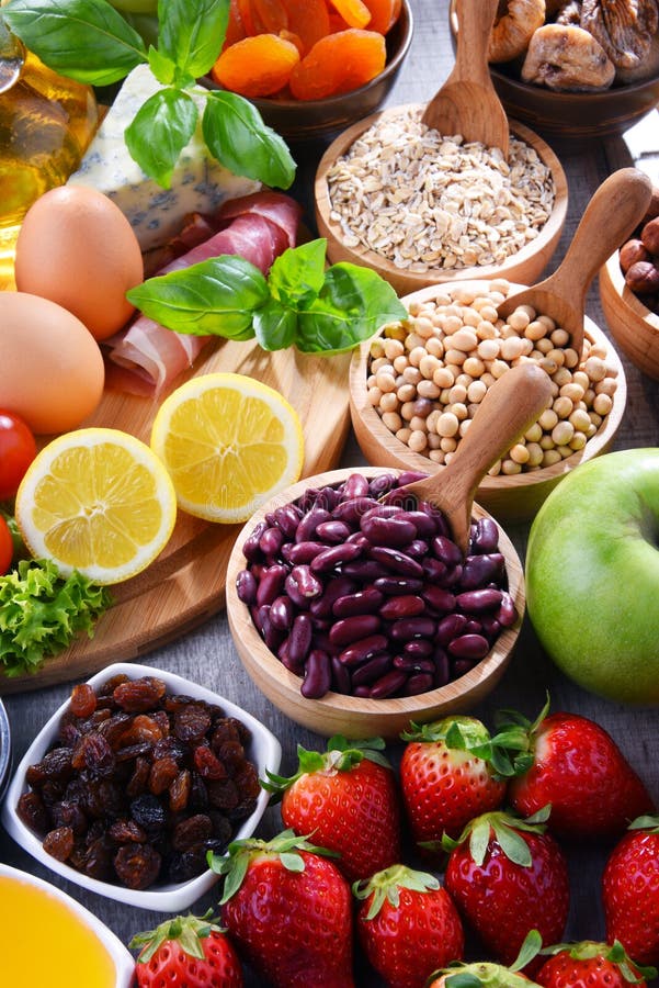 Assorted Organic Food Products on the Table Stock Image - Image of ...