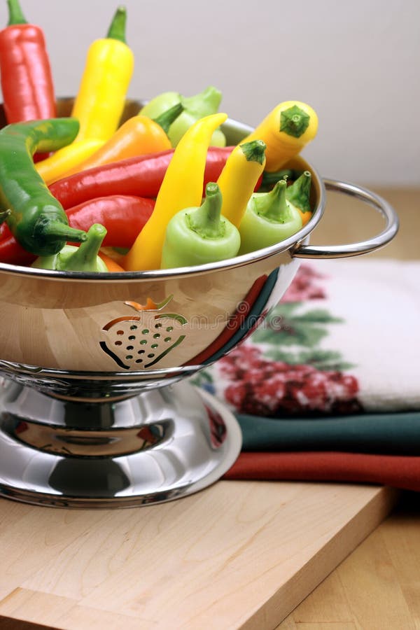 Assorted organic peppers stock photo. Image of taste - 11443884