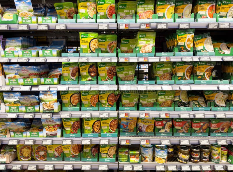 Assorted Grocery Products on Display at a Store Editorial Image - Image ...