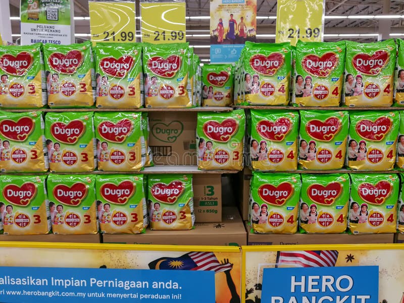 Assorted Packed Dugro Formula Powder Milk Display on Shelf at ...