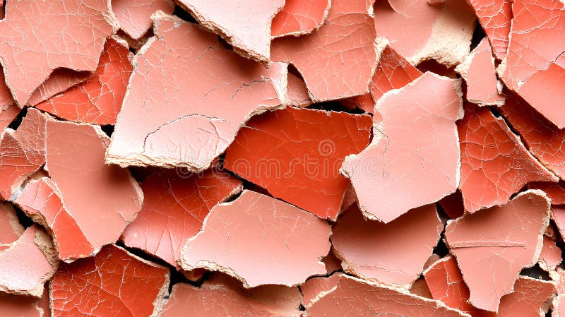 Cracked Paint Fragments Heap Texture with Varied Coral and Pink Tones ...