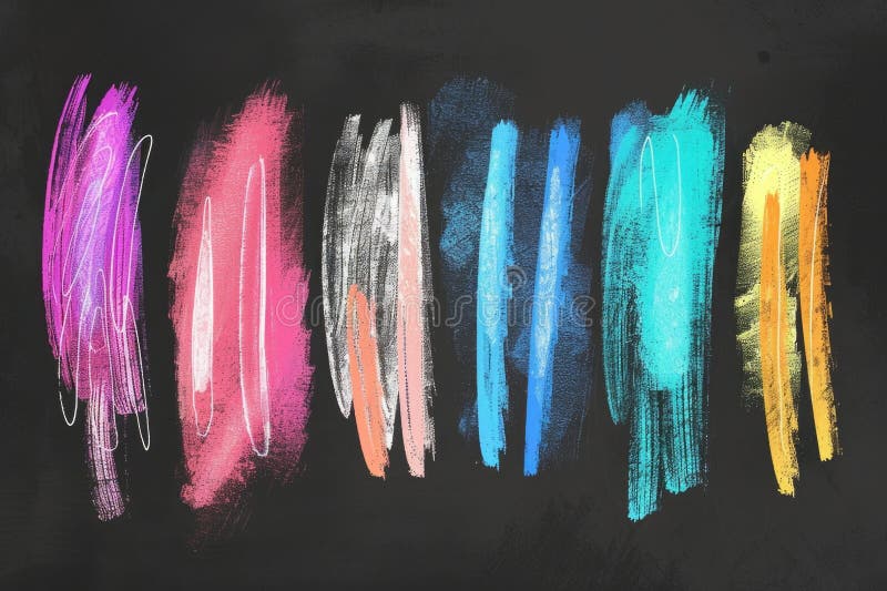 Assorted Paint Colors on a Blackboard, Suitable for Design Projects ...