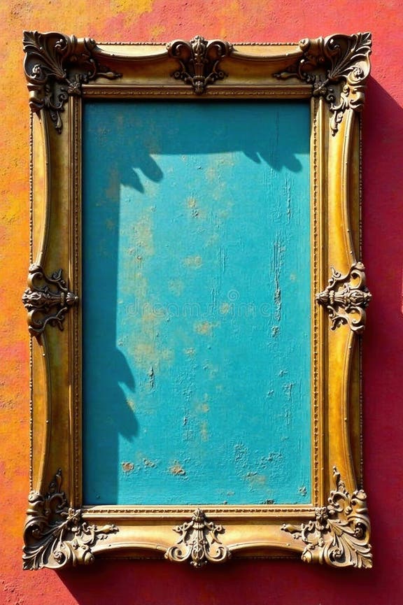 Assorted Painted Frames, Bold Colors Textures , Display, Art Stock ...
