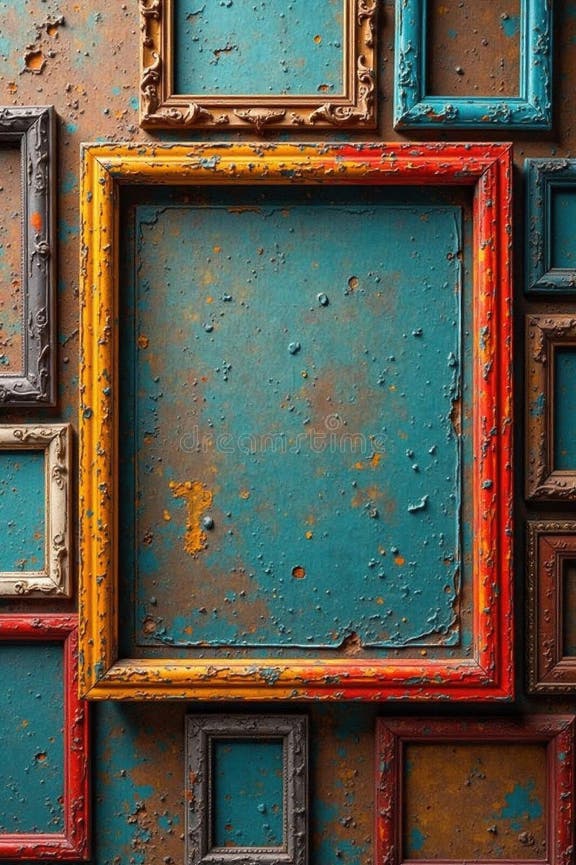 Assorted Painted Frames, Various Shapes Sizes , Various Colors, Objects ...