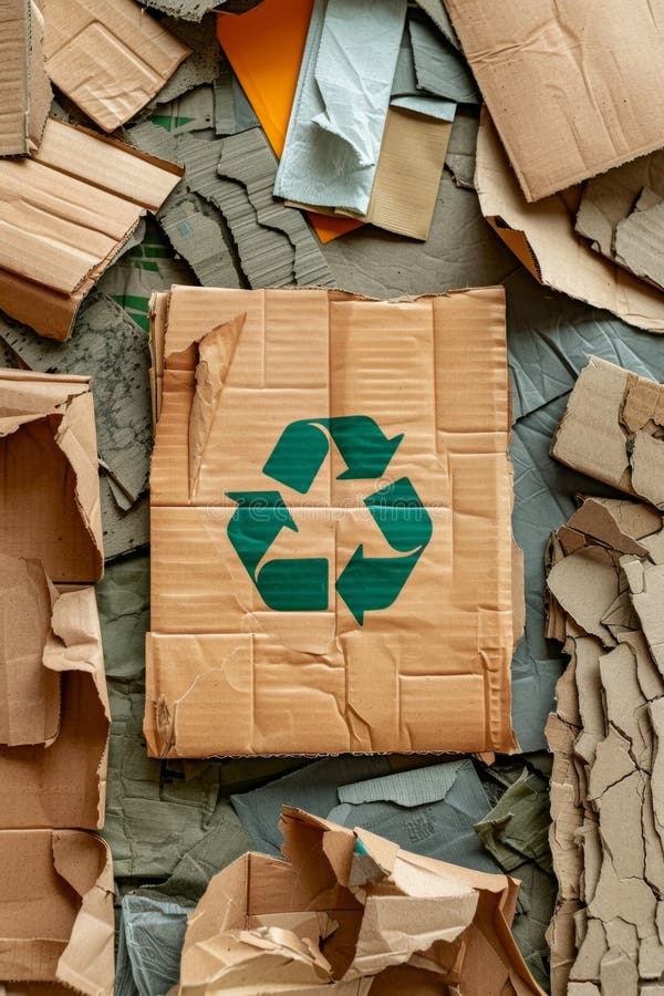 Assorted Paper and Cardboard with Recycling Symbol, Promoting ...