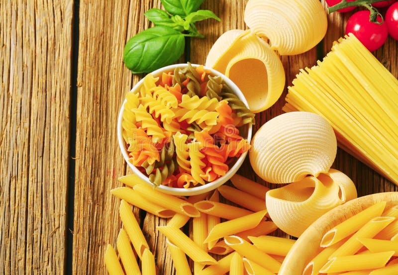 Assorted pasta stock image. Image of rustic, assortment - 57127127
