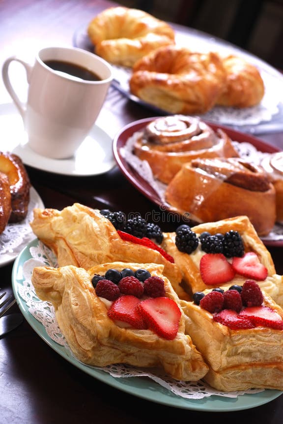 Assorted Pastries stock image. Image of plate, roll, fruit - 11005295