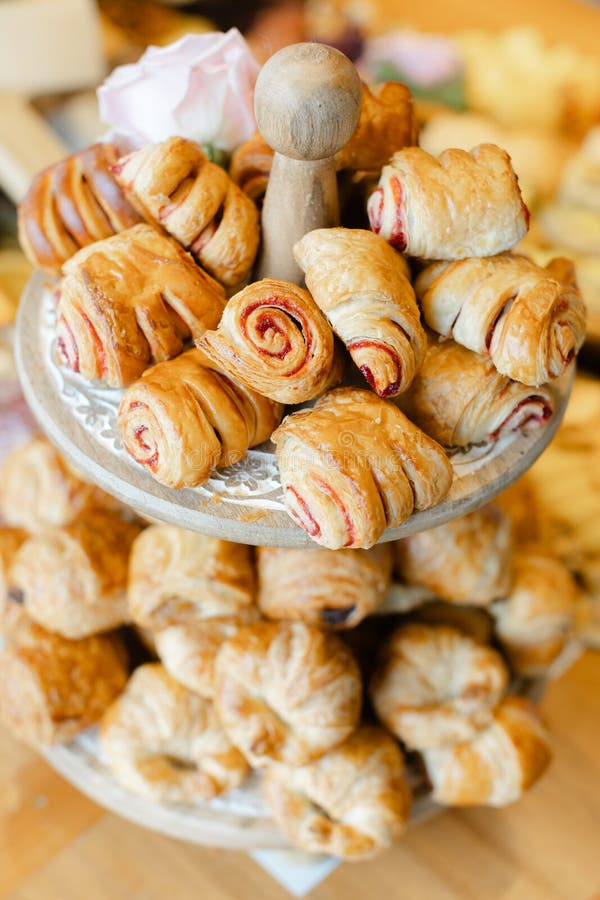 Delicious Assortment Assorted Sweet Pastries Baked Goods Plates Stock ...
