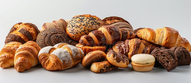 Assorted Pastries Piled Up stock image. Image of savory - 310346643