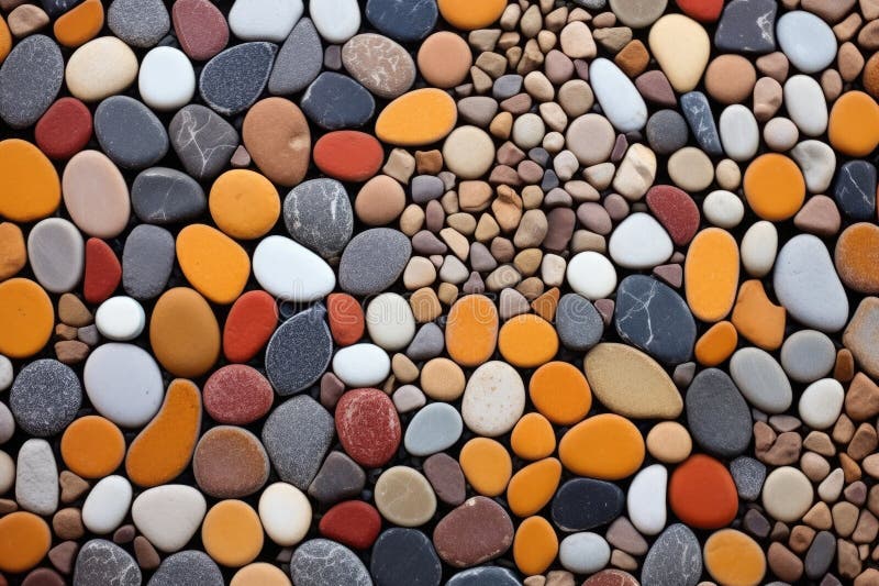 Assorted Pebbles Forming a Mosaic Stock Photo - Image of craftsmanship ...