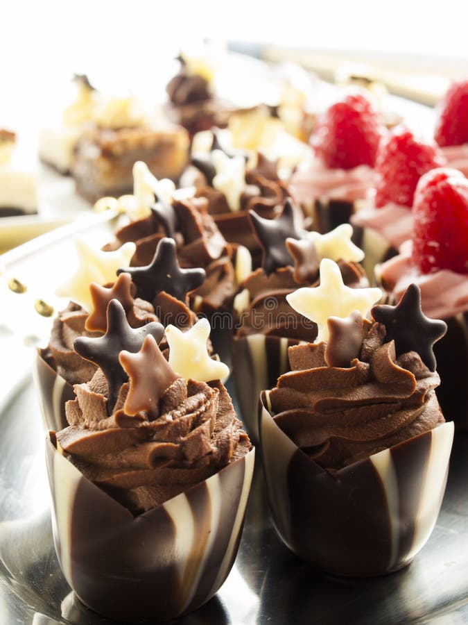 Assorted Petite Party Pastries Stock Photo - Image of pastrie, beads ...