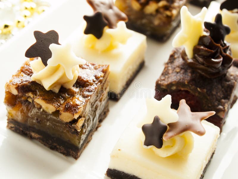 Assorted Petite Party Pastries Stock Photo - Image of sweet, dessert ...