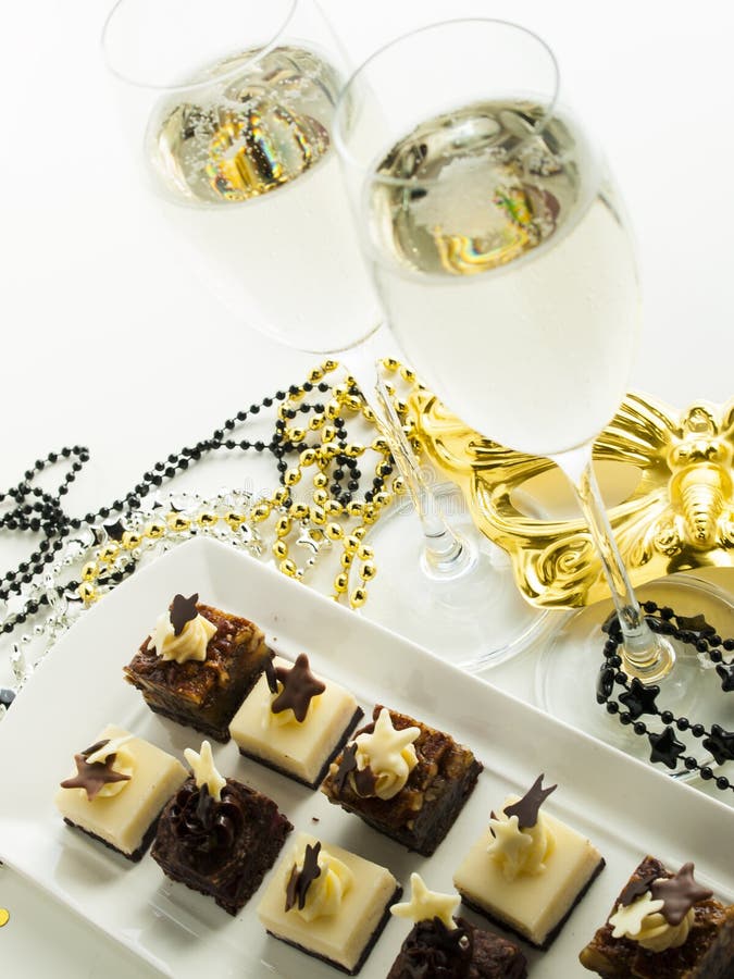 Assorted Petite Party Pastries Stock Photo - Image of sweets, black ...