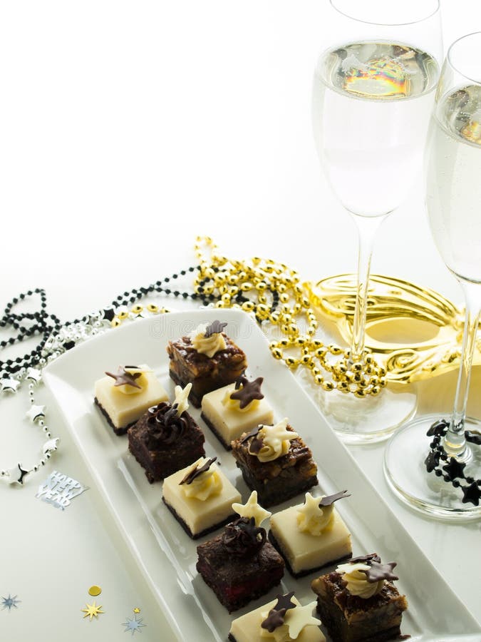 Assorted Petite Party Pastries Stock Image - Image of holiday, dessert ...