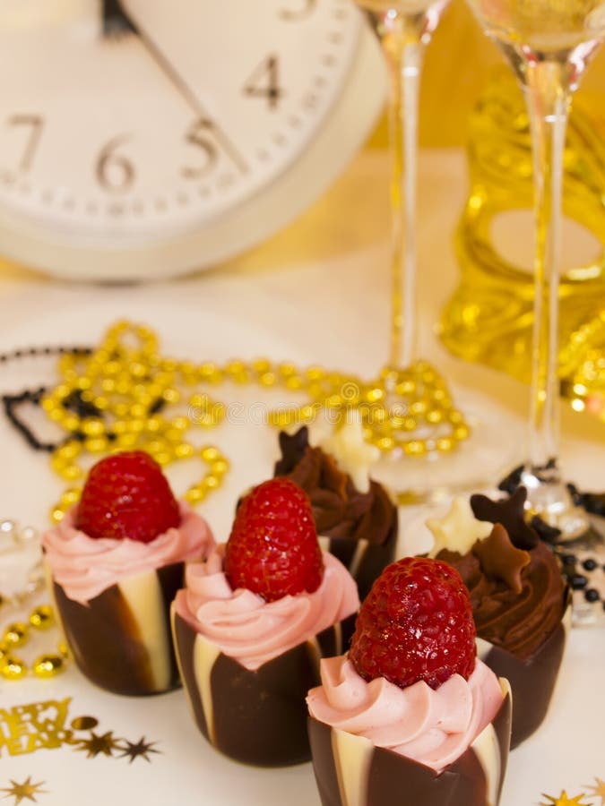 Assorted Petite Party Pastries Stock Photo - Image of white, holiday ...