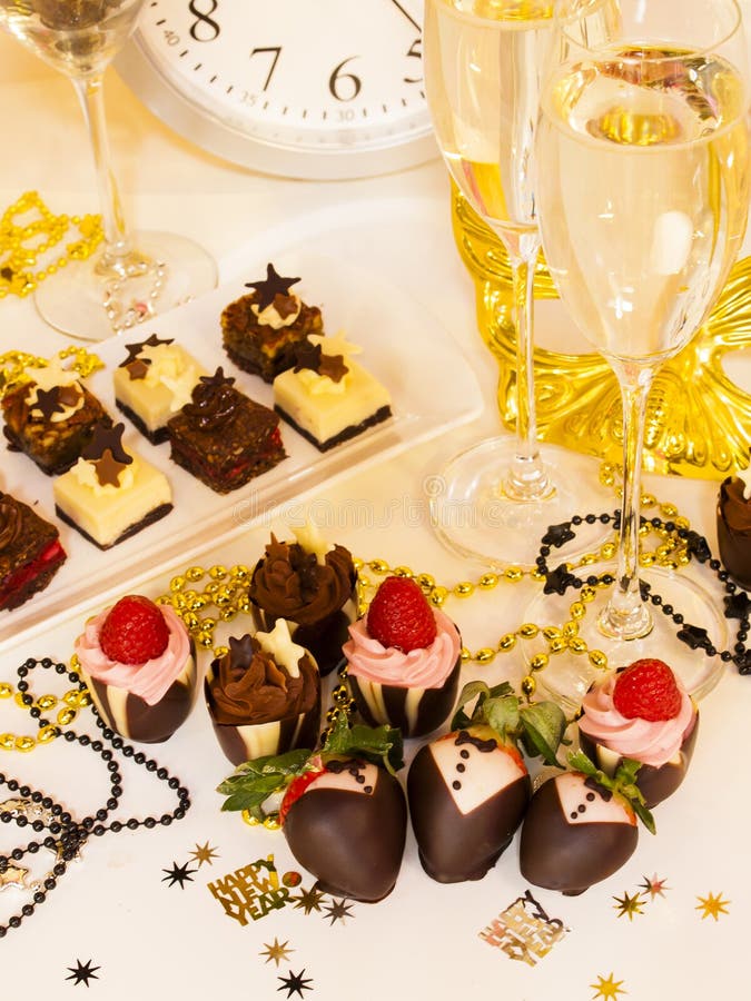 Assorted Petite Party Pastries Stock Photo - Image of white, holiday ...