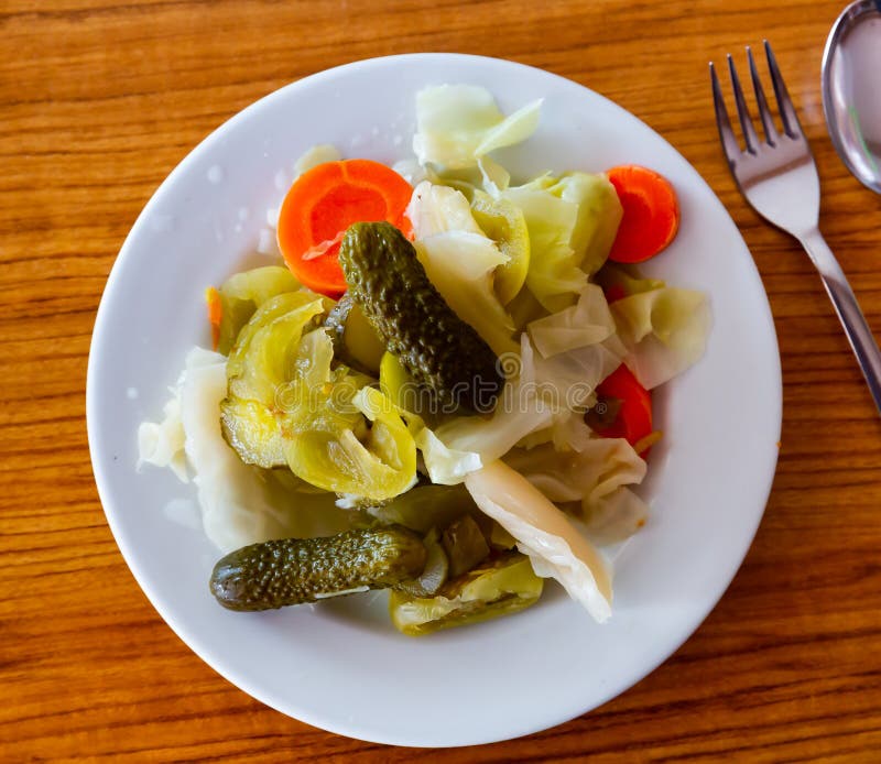 Turkish Pickled Vegetables in Sour Brine Salgam or Tursu for Sale Stock ...