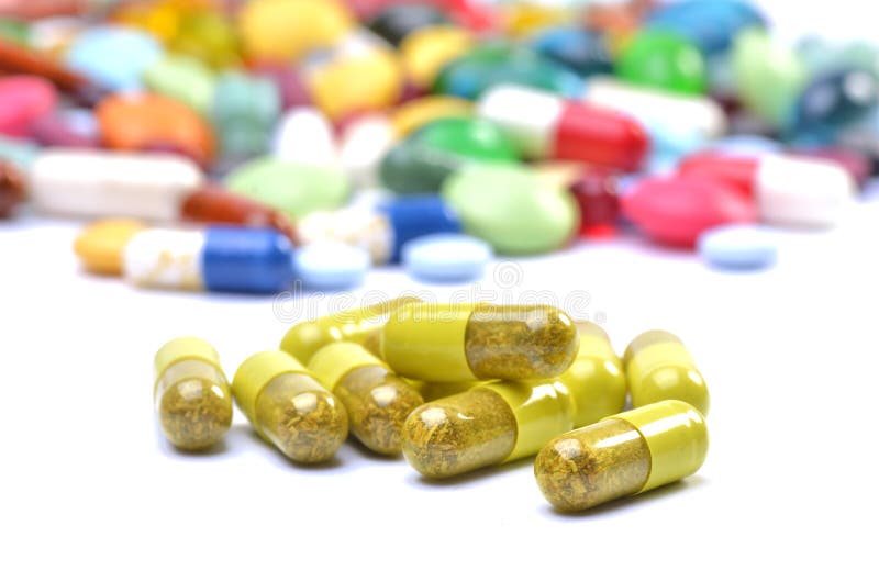 Assorted Pharmaceutical Capsules and Medication Stock Image - Image of ...
