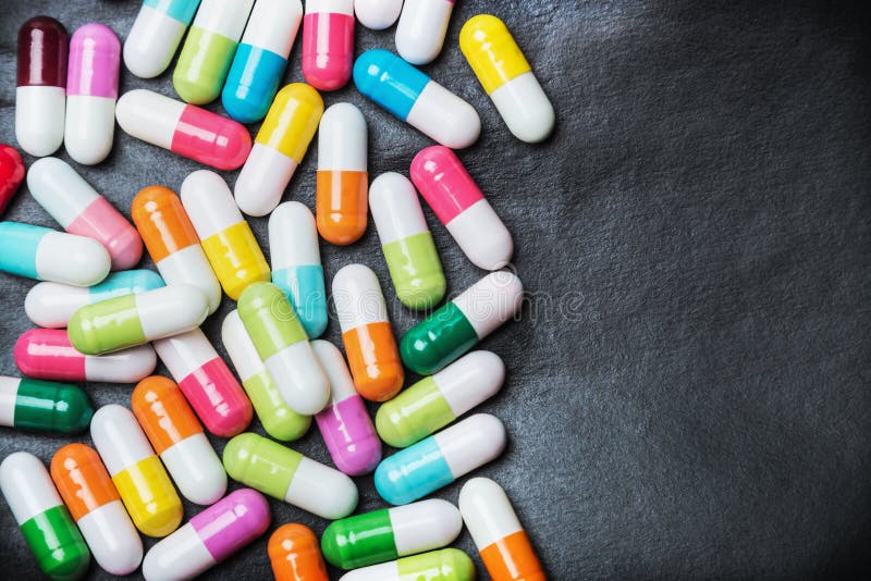 Assorted Pills and Capsules Pharmaceutical Medicine Stock Image - Image ...