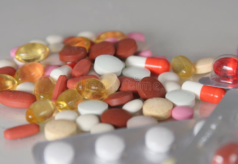 Assorted Pills on the Table Stock Photo - Image of macro, instant: 72725334