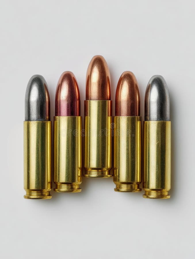 Assorted Pistol Bullets stock photo. Image of handgun - 389700596