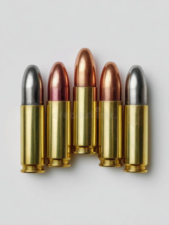Assorted Pistol Bullets stock photo. Image of handgun - 389700596