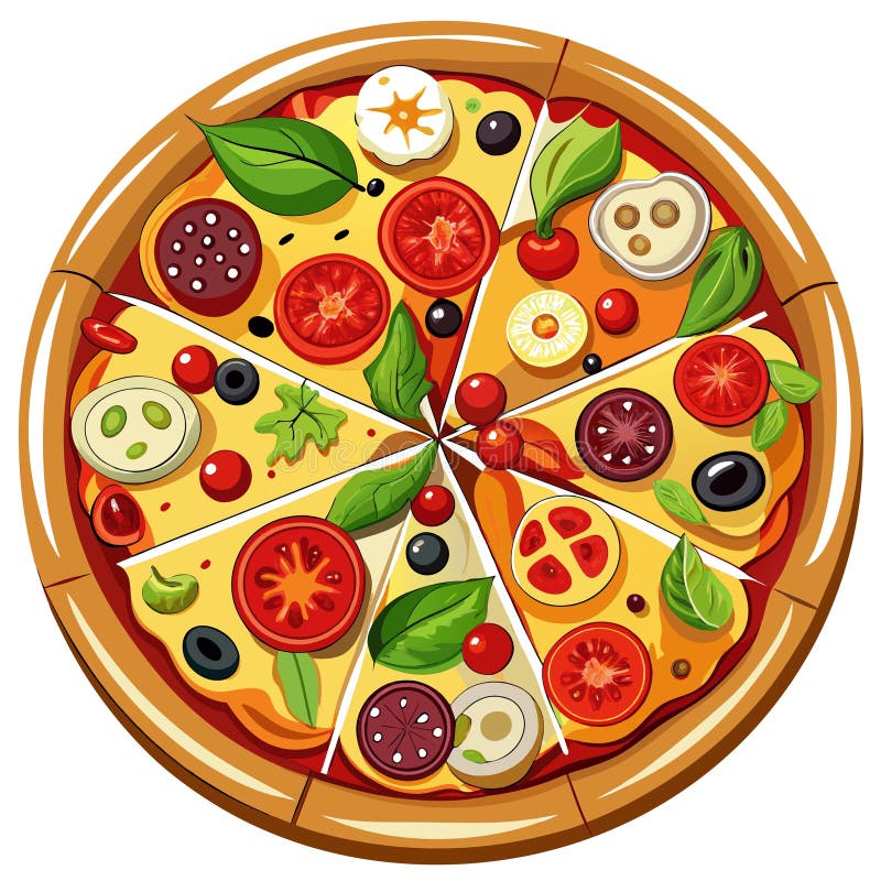 Assorted Pizza Toppings on a Thin Crust. Particularly Popular in Its ...