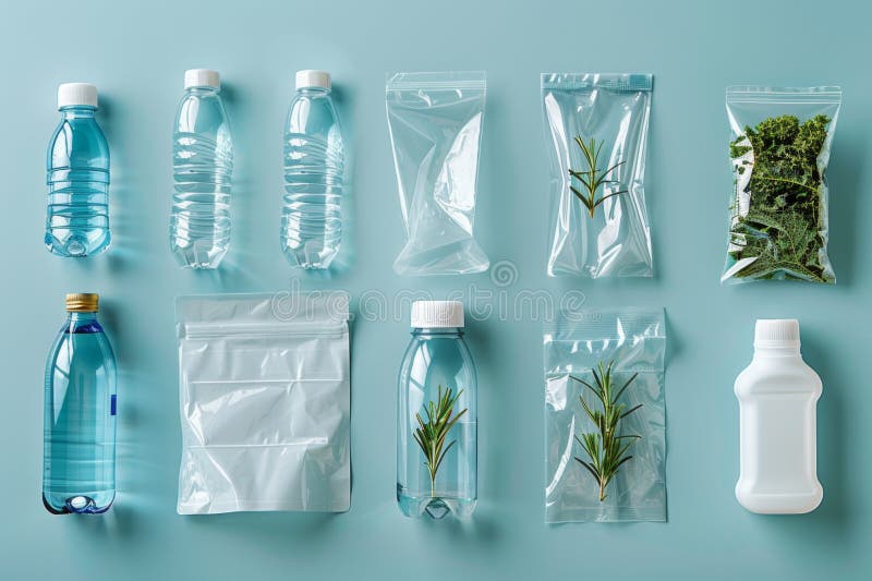 Assorted Plastic Packaging Products, Featuring Bottles, Containers, and ...