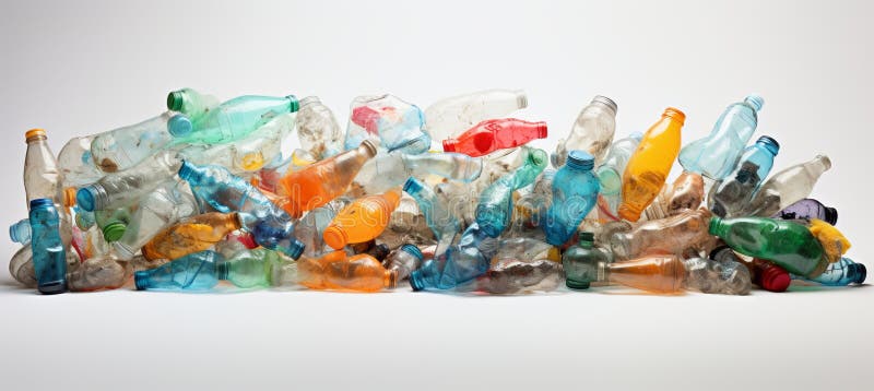 Assorted Plastic Water Bottles. Collection of Discarded Bottles in ...