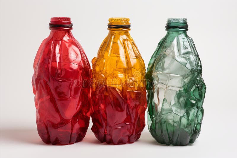 Assorted Plastic Water Bottles in Different Sizes and Shapes Isolated ...