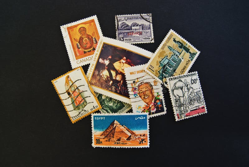 Assorted Postal Stamp Picture. Image: 4424546