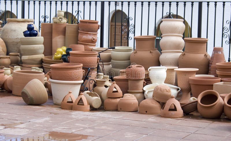 Assorted Pottery stock image. Image of pots, handmade - 26208367