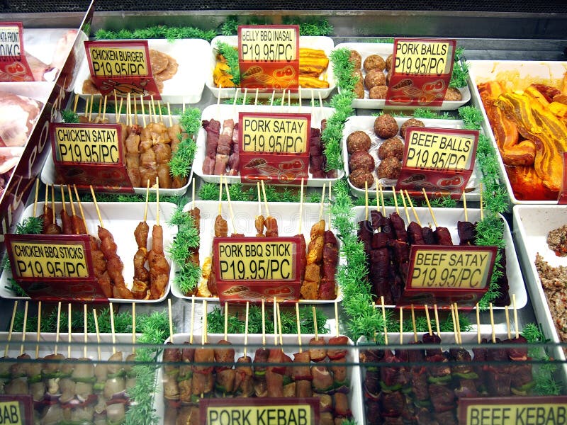 Assorted Processed Meat on Display at a Store Stock Image - Image of ...