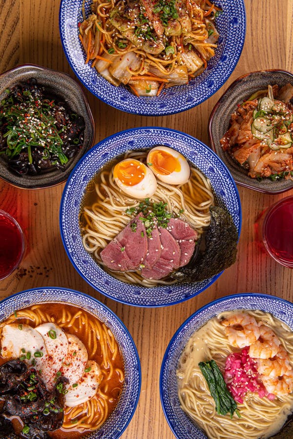 Assorted Ramen Noodle Soup Set Stock Image - Image of noodle, gourmet ...