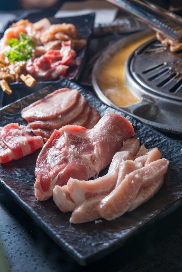 Assorted Raw Flesh Meat Platter BBQ Stock Photo - Image of beef, minced ...