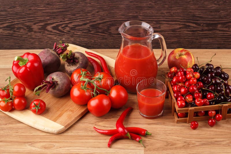 Assorted Red Raw Organic Vegetables Stock Photo - Image of vegetables ...