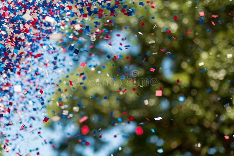 Assorted Red, White, and Blue Confetti, Bright Red, White, and Blue ...
