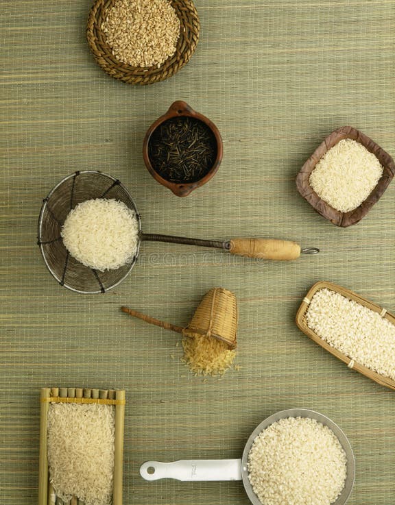 Assorted rice stock photo. Image of long, brown, skimmer - 23705314