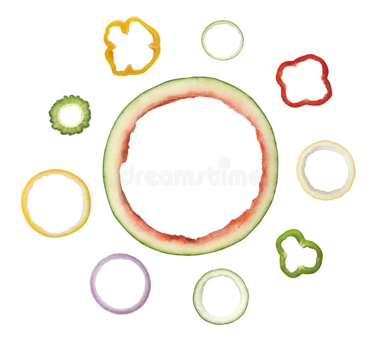 Assorted Ring Shaped Fruit and Vegetable Peels Stock Image - Image of ...